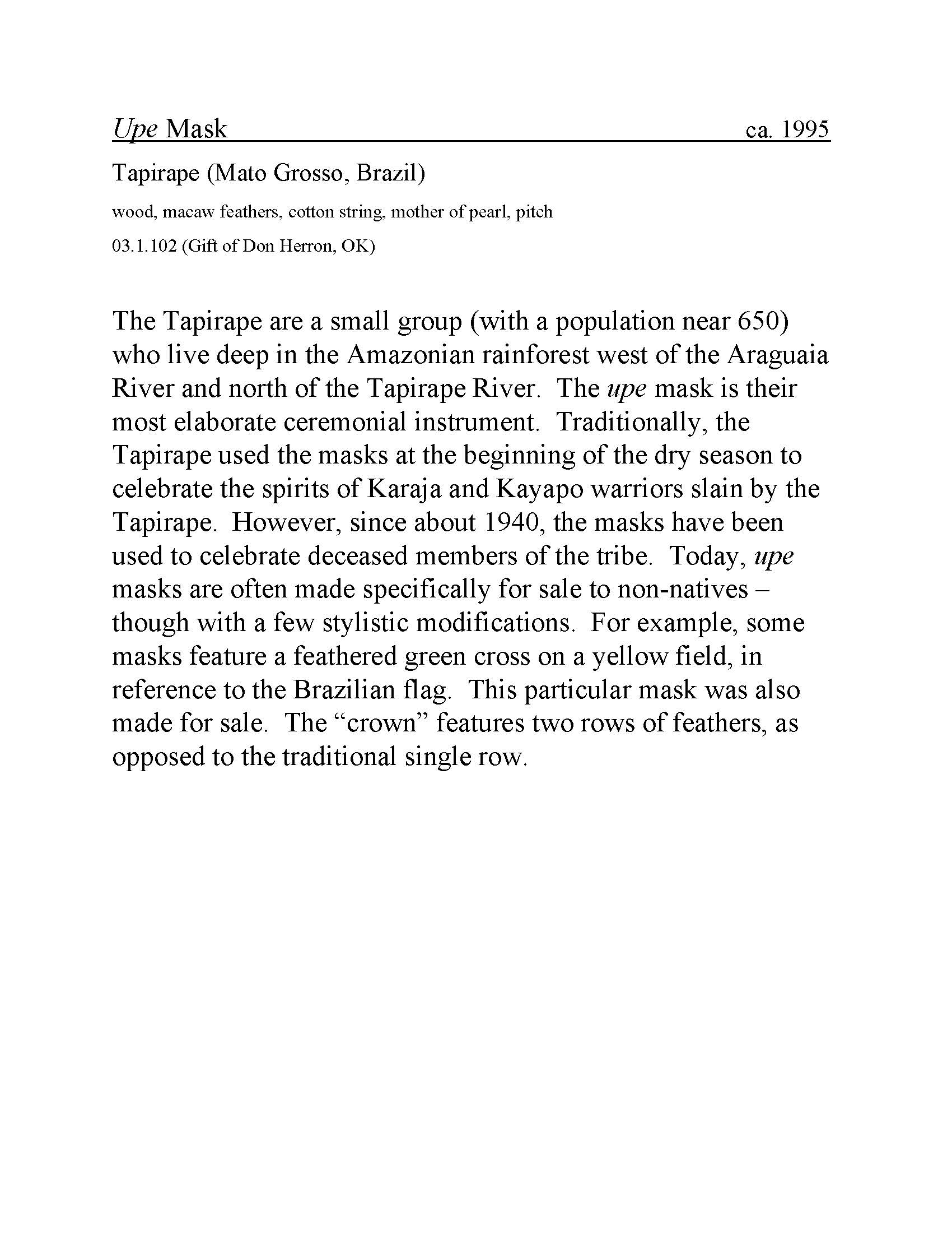 Masking Traditions Around the World – Museum of the Red River